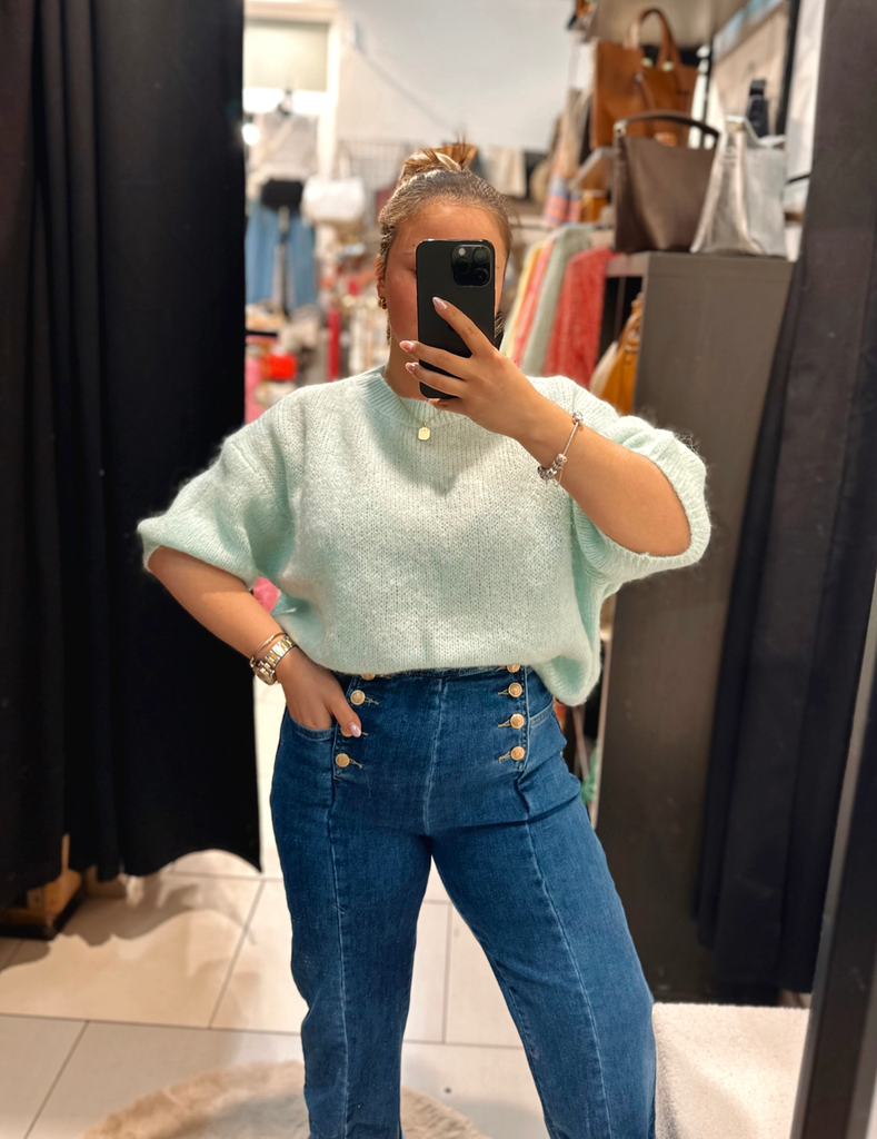 Pull vert d’eau | Les milanaises